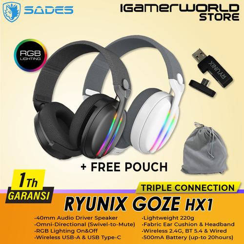 Jual Ryunix GOZE HX1 / HX-1 Wireless Tri Mode Connection Multiplatform ...