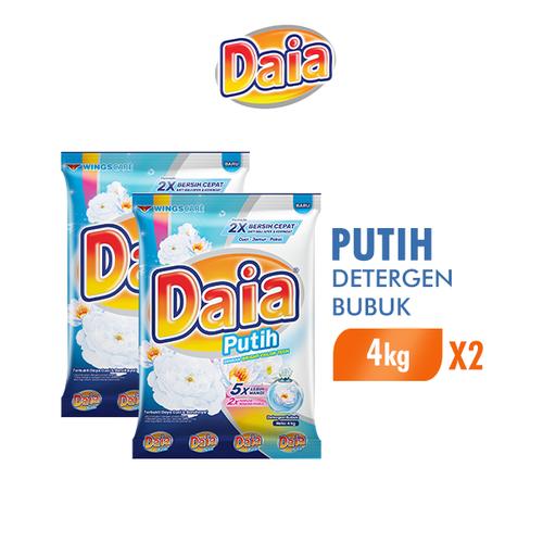 Jual Daia Deterjen Bubuk Putih 4 kg x 2 pcs - - Wings Official Store ...