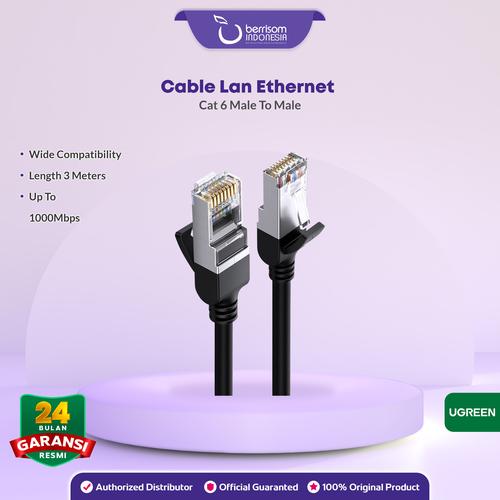 Jual UGREEN 50193 Kabel LAN RJ45 CAT 6 3 Meter 3M Gigabit Ethernet UTP ...