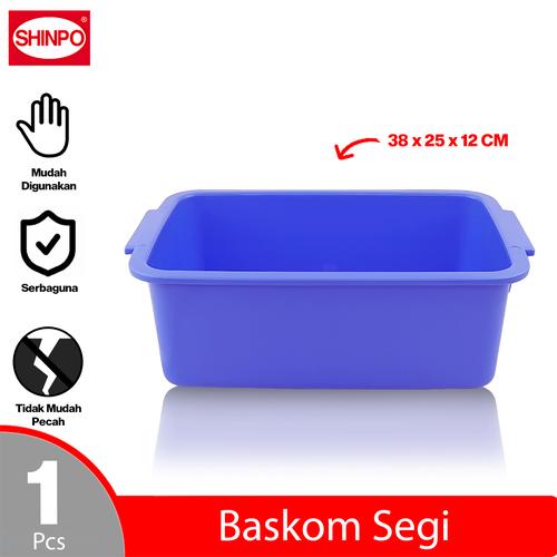 Jual Baskom Kotak Segi Plastik Serbaguna Uk.38cm Shinpo Italy SIP 824S ...
