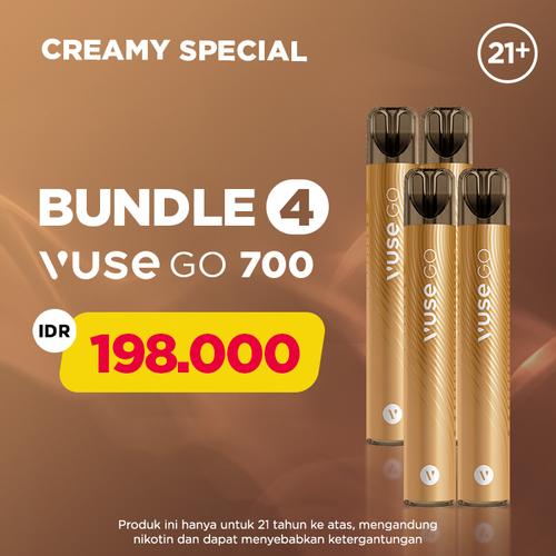 Jual Vape Bundle 4 VUSE GO 700 Creamy Tobacco - Jakarta Utara - VUSE ...