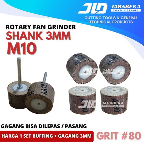 Jual Flap Wheel M10 Shank 3mm Grit #80 Amplas Tuner Buffing / Rotary ...