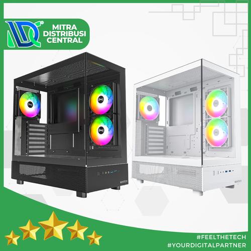 Jual Case MONTECH XR ARGB BLACK / WHITE ATX Mid-Tower PC Gaming Case ...
