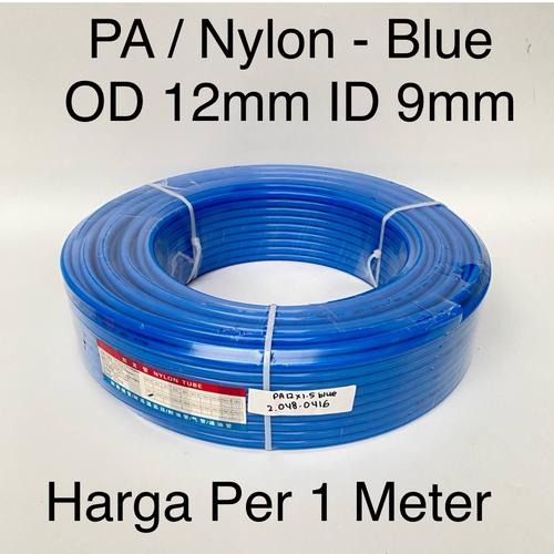 Jual Selang PA Nylon Tubing Blue Biru 12mm x 9mm OD 12mm ID 9mm Thickness 1.5mm Tube | PA12 ...