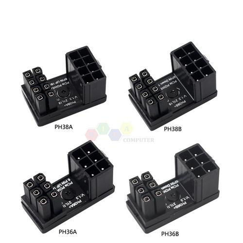 Jual PCIE 8 Pin Male VGA 180 Degree To 8 Pin Female Power Adapter GPU 6 ...