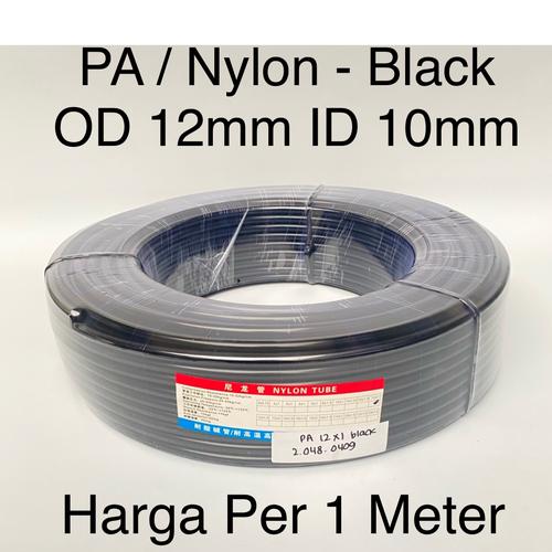 Jual Selang PA Nylon Tubing Hitam Black 12mm x 10mm OD 12mm ID 10mm Thickness 1mm Tube | PA12 ...