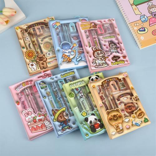 Jual LABUBU set alat tulis paket stationery anak sekolah 6 in 1 ...
