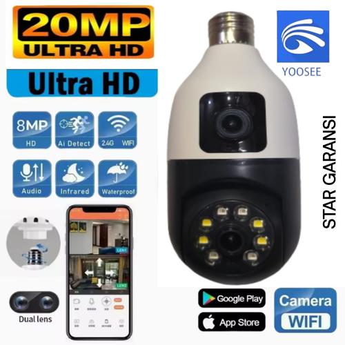 Jual New Cctv IP PTZ Bohlam PTZ Lampu Dual Lensa 20MP IP Camera CCTV ...