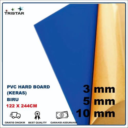 Jual PVC HARD BOARD (KERAS) BIRU / LEMBARAN BOARD / Tebal 3MM 5MM 10MM / Ukuran 122cm x 244cm ...