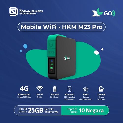 Promo HKM M23 Pro MiFi N3 Modem WiFi 4G LTE Free Kuota XL Go Izi ...