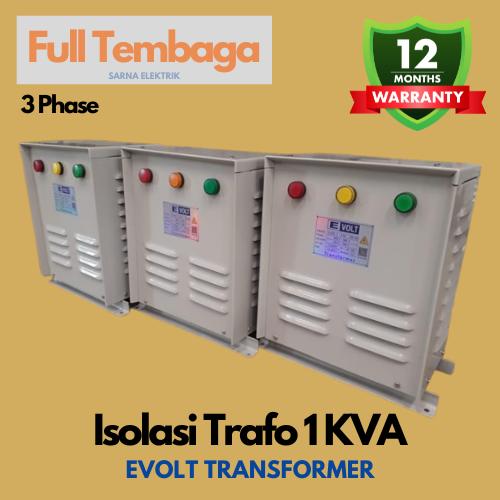 Jual Trafo Isolasi 1 KVA 3 Phase - Full Tembaga Dry Type - EVOLT ...