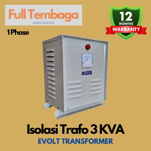 Jual Isolasi Trafo 3 KVA 1 Phase - Full Tembaga Dry Type - EVOLT Trafo ...