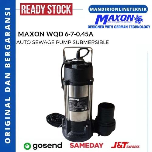 Jual POMPA CELUP KOLAM MAXON WQD 6-7-0.45A AUTO SEWAGE PUMP SUBMERSIBLE ...