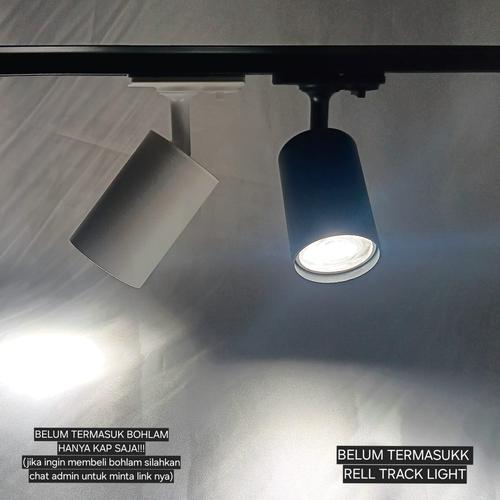 Jual Kap Lampu Sorot Rell Track LED Fitting MR16/G5.3 - Hitam - Jakarta ...