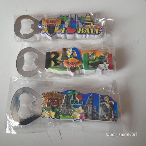Jual Pembuka Botol besi Resin Magnet motif khas Bali bukaan botol ...