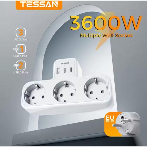 Jual TESSAN TS-323-2C-GR Stop Kontak 3 Lubang Outlet Cabang Multi ...