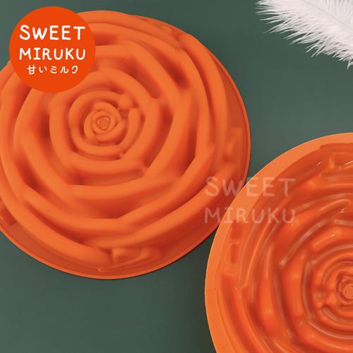 Jual B118 CETAKAN LOYANG SILIKON BUNGA MAWAR BESAR DIAMETER 23CM JELLY ...
