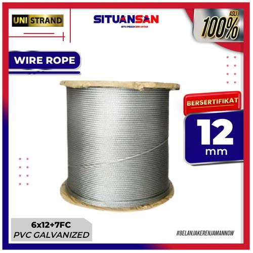 Jual Wire Rope 12mm 6x12 FC Kawat Seling Baja Galvanized UNISTRAND - Kota Surabaya ...