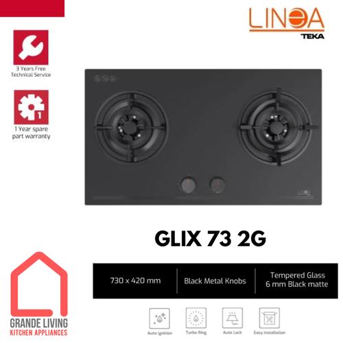 Jual LINEA by TEKA Gas Hob Kompor Gas Tanam Black Matt GLIX 73 2G Link ...