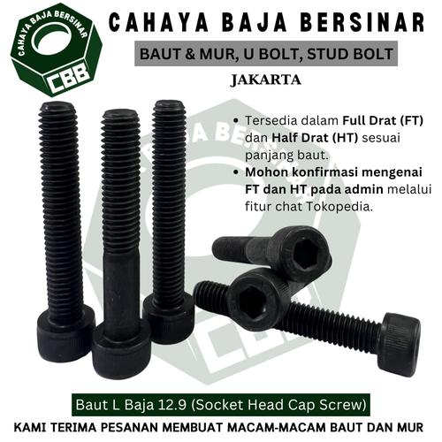Jual Baut L Baja 12.9 UNC 1" - 8G Inchi Drat Kasar / Socket Head Cap ...