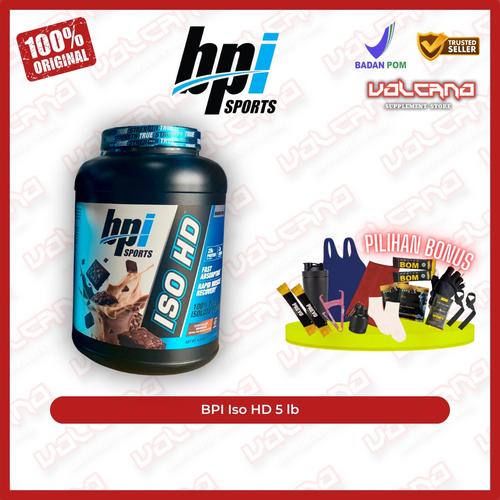 Jual BPI Sports Iso HD 5 lb 5.4 lbs whey protein isolate zero sugar - Vanilla Cookie, fat ...