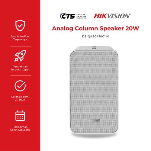 Promo HIKVISION DS-QAE0420G1-V ANALOG COLUMN SPEAKER 20W 96DBSL 100HZ - 20KHZ IP66 OUTDOOR - Kab ...