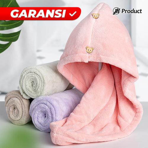 Jual Handuk Rambut Wanita Pengering Kepala Dewasa Motif Telinga Kelinci ...