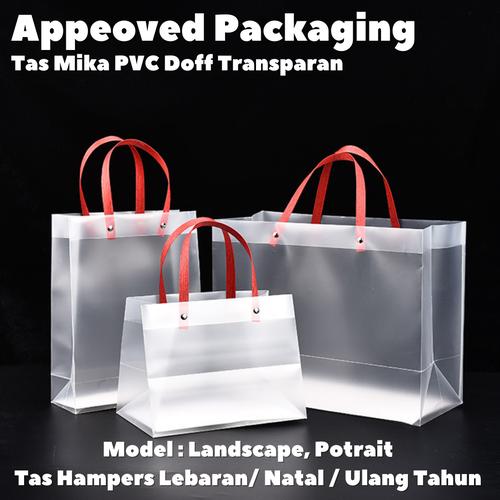 Jual Transparan Goodie Bag Doff Premium Hampers Tote Bag Gift - MERAH ...