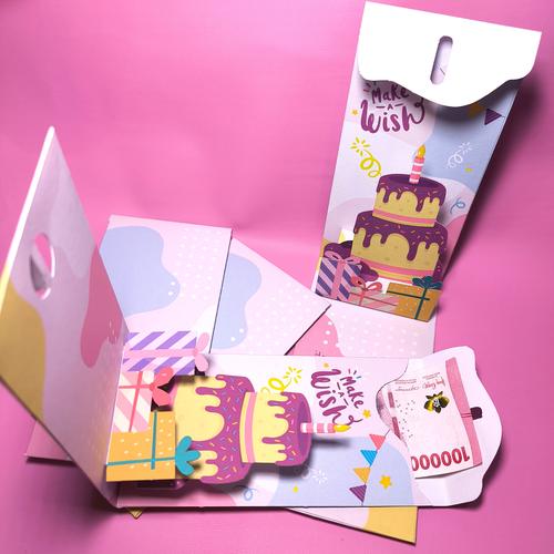 Jual Angpao Birthday 3D Pop Up / Birthday Envelope - 1pcs - Kota ...
