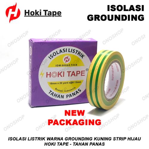 Jual Isolasi Listrik Warna Grounding Kuning Strip Hijau Hoki Tape ...