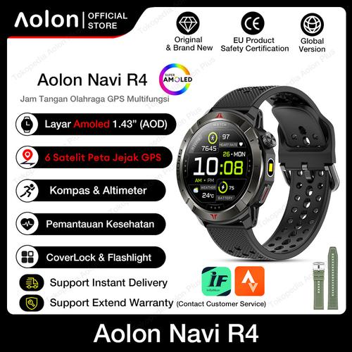 Promo Aolon Navi R4 Gps Smartwatch 466*466 AMOLED screen Dual GPS 6 ...