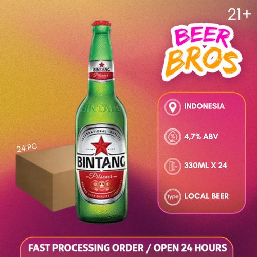 Promo Bintang Pilsener Beer Bir 330ml [ dus 24 botol ] Cicil 0% 3x ...
