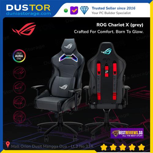 Jual ASUS ROG Chariot X GREY gaming chair in racing-car style ...