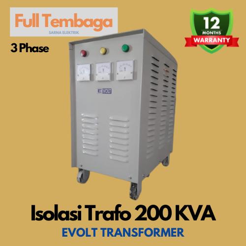 Jual Trafo Isolasi 200 KVA 3 Phase - Full Tembaga Dry Type - EVOLT ...