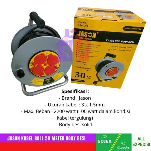 Jual JASON kabel roll 50 meter body besi - 30 meter - Jakarta Utara ...
