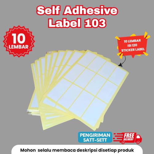 Jual STICKER LABEL 103 UNDANGAN ISI 10 LEMBAR / STIKER LABEL HARGA ...
