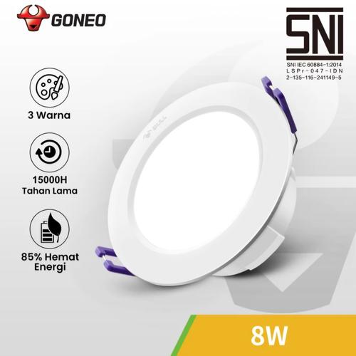 Promo GONGNIU MT-L008 GONEO 8W Lampu LED Downlight Inbow 8 Watt Down Light - KUNING/3000K - Kota ...