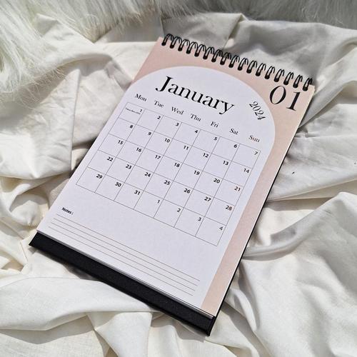 Jual Kalender Meja Oval Minimalis Block 2024 2025 Aesthetic Premium ...