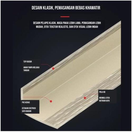 Jual [LAIV] Lis Ending List Siku L PVC Step Nosing Lantai Tangga Vinyl ...