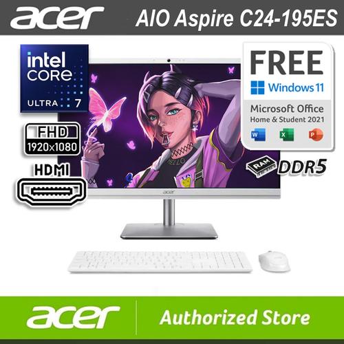 Promo ACER AIO Aspire C24 195ES Intel Ultra 7 155U 8/512GB SSD W11 OHS 23.8" FHD - 8/512GB SSD ...