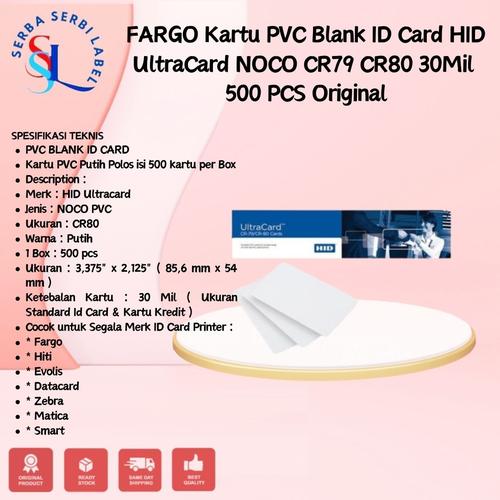 Jual FARGO Kartu PVC Blank ID Card HID UltraCard NOCO CR79 CR80 30Mil ...