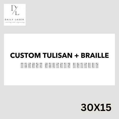 Jual SIGNAGE CUSTOM TULISAN + BRAILLE TIMBUL SIGNBOARD AKRILIK CUSTOM TULISAN/ BISA REQUEST ...