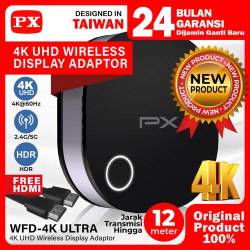 Promo HDMI Wireless Audio Video Receiver 4K Display Extender PX WFD-4K ULTRA Cicil 0% 3x ...