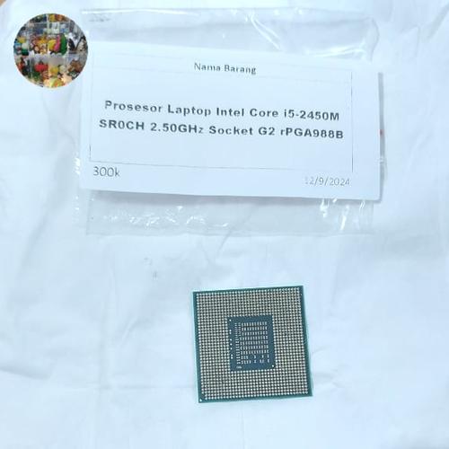 Jual Prosesor Laptop Intel Core i5-2450M SR0CH 2.50GHz Socket G2 ...