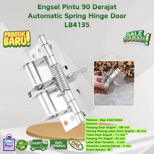 Jual Engsel Pintu 90 Derajat Automatic Closing Spring Hinge Door LB4135 ...