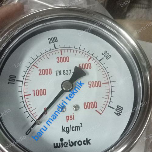 Jual pressure gauge wiebrock 4"inch 400kg / 6000 PSI - Jakarta Barat ...
