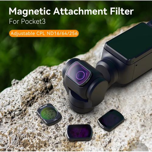 Jual TELESIN Filter 4 Set CPL ND16 ND64 ND256 Filter Set for DJI Pocket ...