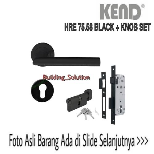 Jual LEVER HANDLE KEND HRE 75.58 BLACK SET || gagang pintu KEND HRE 75. ...