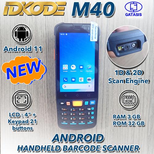 Jual IDKODE M40 2D BARCODE SCANNER PDT PDA Android Handheld Barcode ...
