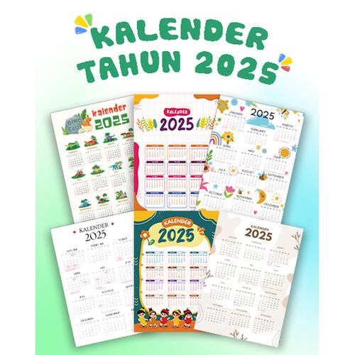Jual Kalender 2025 Dinding A3 Tema Simpel & Tema Anak / Kalender 12 ...